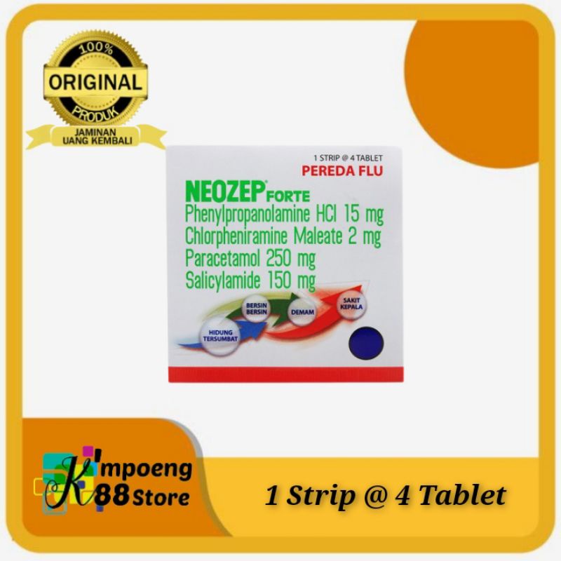 Jual NEOZEP Forte 1 Strip @ 4 Tablet | Shopee Indonesia