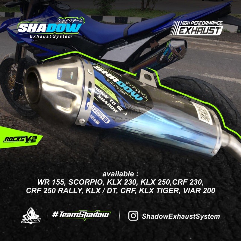Jual Knalpot shadow exhaust system type Rocks V2 yamaha wr 155 BEST ...