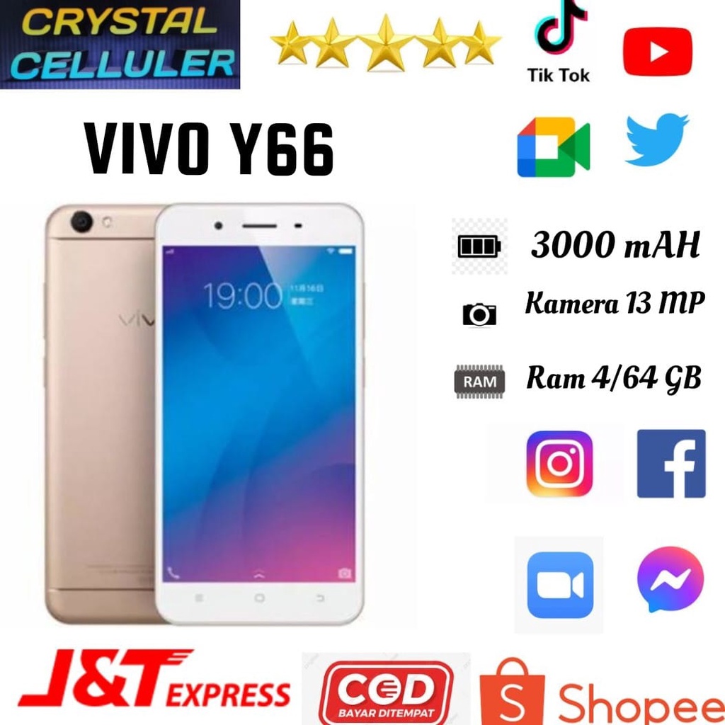 Jual Vivo Y66 Ram 4/64 - Y66 Internal 4/64 Dual Sim | Shopee Indonesia