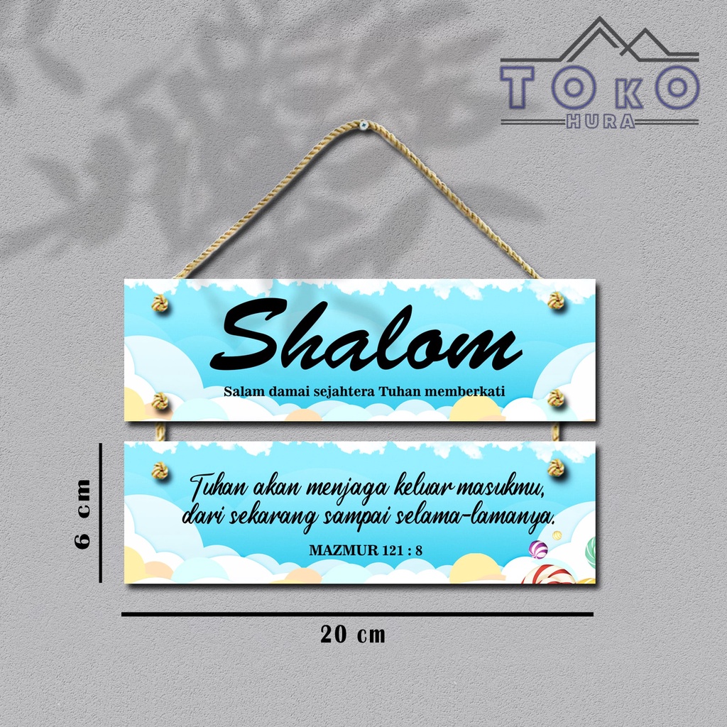 Jual Hiasan Dinding Pintu Ucapan Shalom kristen / Syalom | Shopee Indonesia