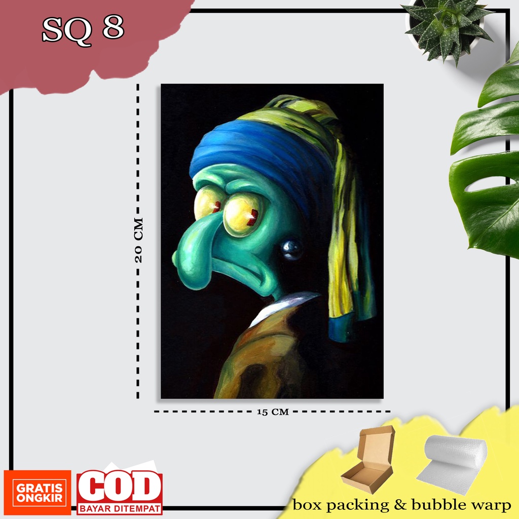Jual HIASAN DINDING SPONGEBOB SQUAREPANTS MINIMALIS LUKISAN SQUIDWARD ...