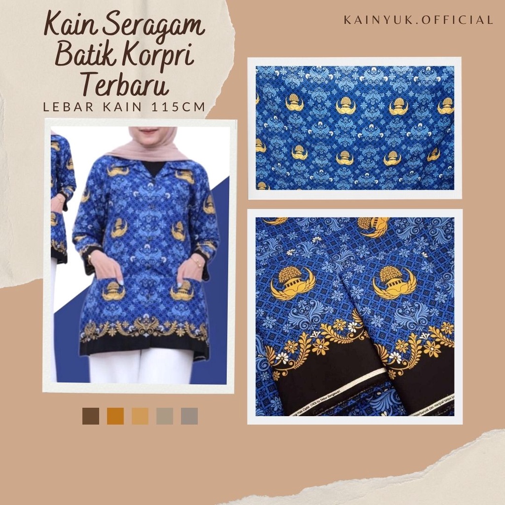 Jual KAIN BATIK KORPRI TERBARU ORIGINAL COTTON 40's / Seragam Batik ...