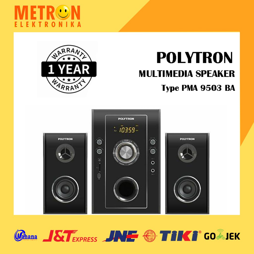 Jual POLYTRON PMA 9503 BA / BLACK HITAM / MULTIMEDIA SPEAKER + USB / PMA9503BA | Shopee Indonesia