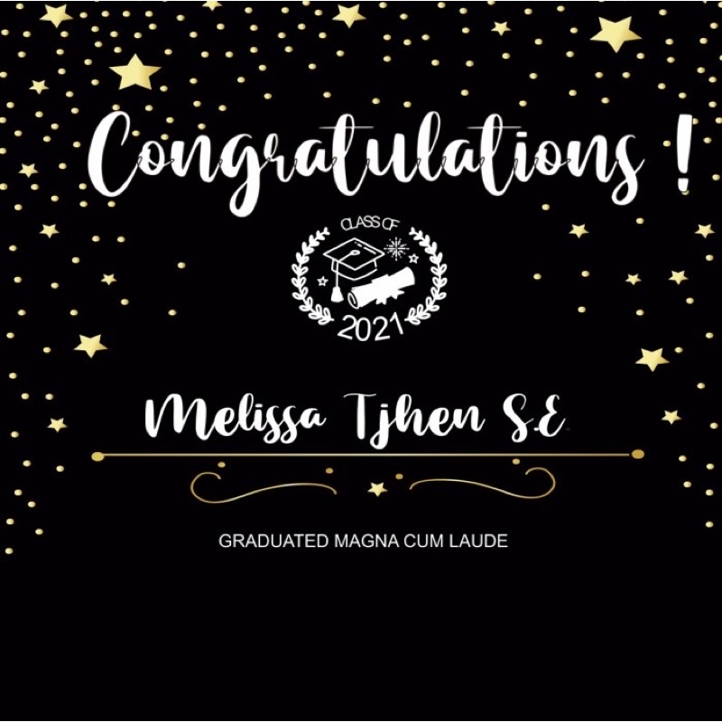 Jual Custom backdrop banner graduation congratulation spanduk wisuda ...