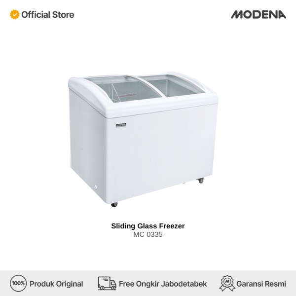 Jual MODENA Sliding Glass Freezer - MC 0335 | Shopee Indonesia
