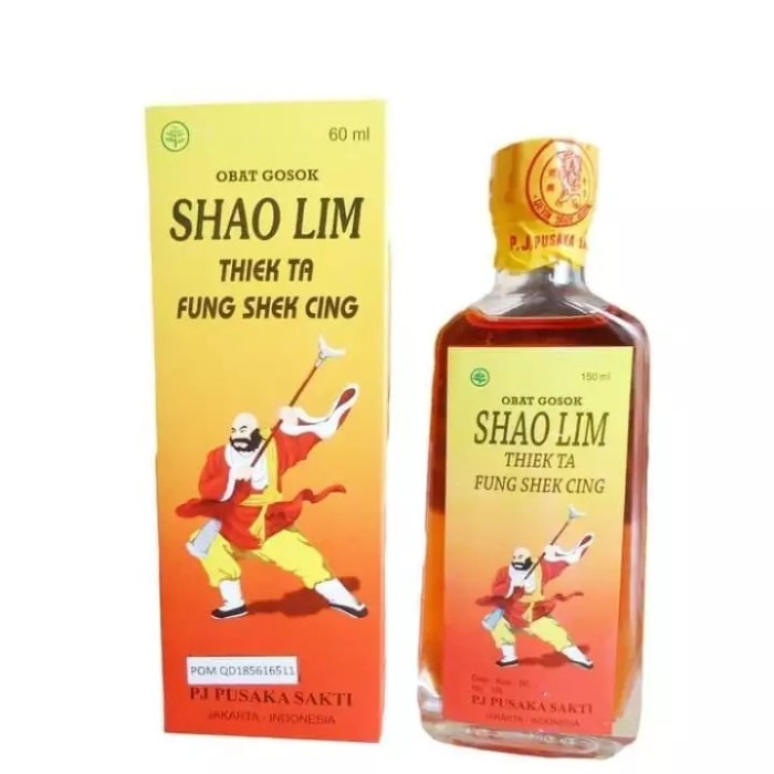 Jual SHAOLIM minyak obat gosok untuk nyeri sendi dan sakit otot manjur ...