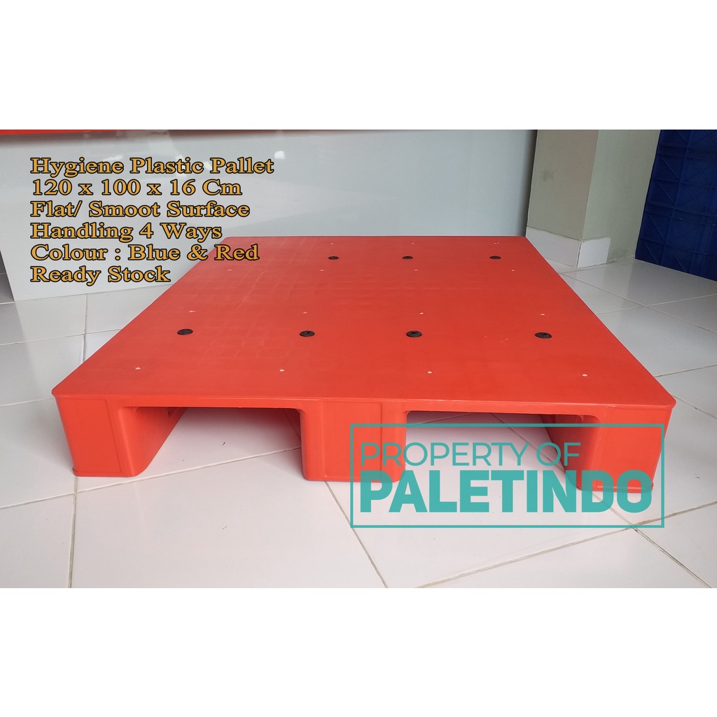 Jual Palet Plastik Flat Surface 120 X 100 X 16 Cm Kirim KARGO - Hygiene Plastic Pallet | Shopee ...