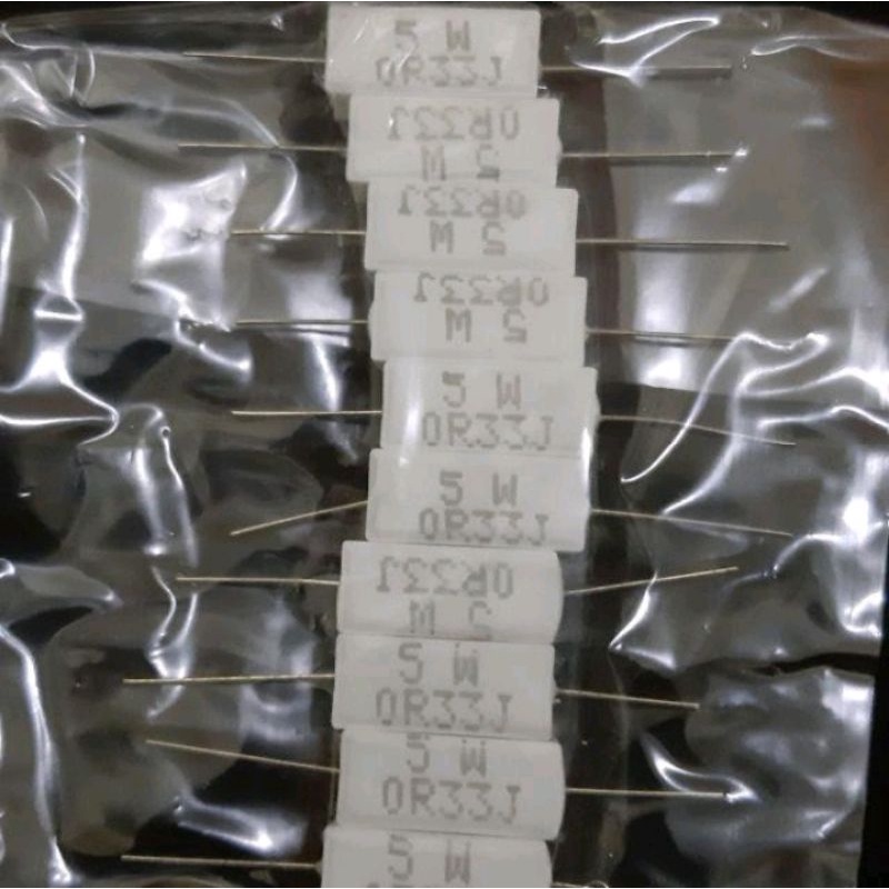 Jual RESISTOR BALOK/KAPUR 5WATT 0,5 0,22 0,33 0,45 Ohm | Shopee Indonesia