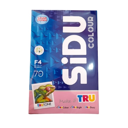 Jual KERTAS HVS SIDU F4 FULL COLOR 70GRAM - MERAH MUDA | Shopee Indonesia