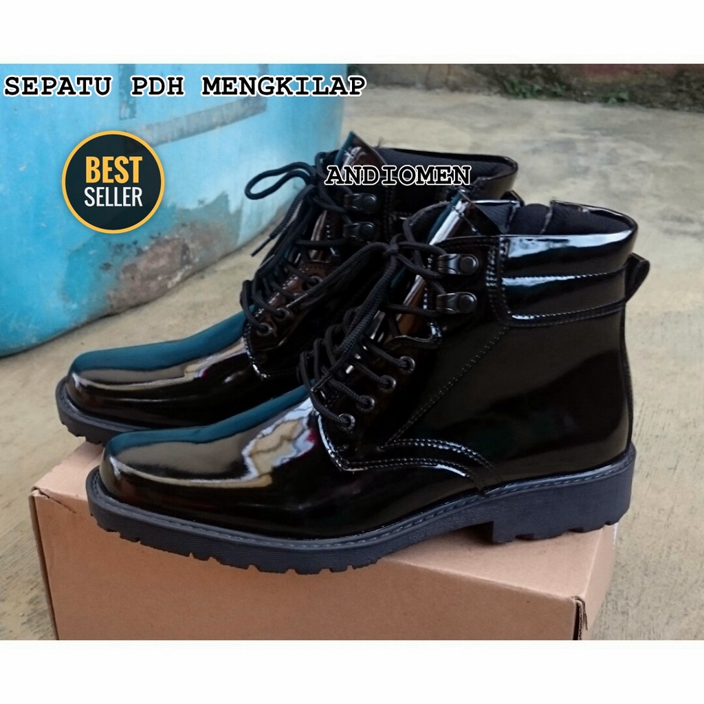Jual SEPATU PDH PDL POLISI POLRI TNI SECURITY RESMI jatah formal tali ...