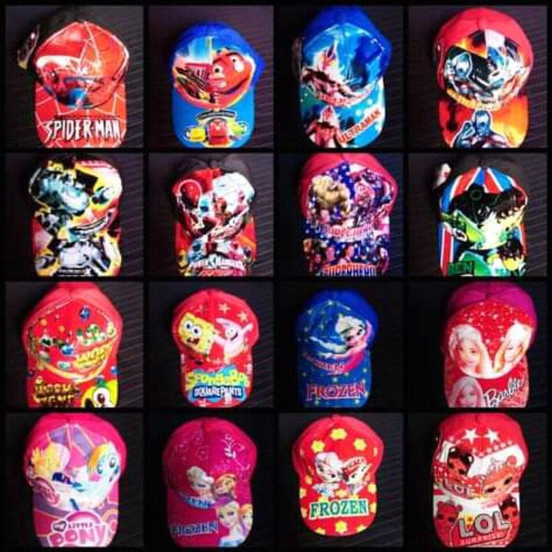 Jual Topi Anak Mika Karakter Frozen Boboy Spiderman Boba | Shopee Indonesia