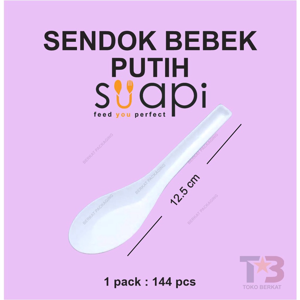Jual Sendok Bebek Suapi isi 144 bj/Sendok Bebek Plastik/Sendok Bebek ...