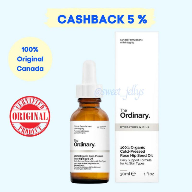 Jual THE ORDINARY 100% Organic Cold-Pressed Rose Hip Seed Oil - minyak ...