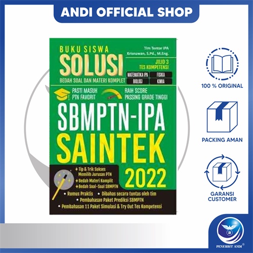 Jual Penerbit Andi - Buku Siswa - SOLUSI SBMPTN Jilid 3: Kompetensi ...