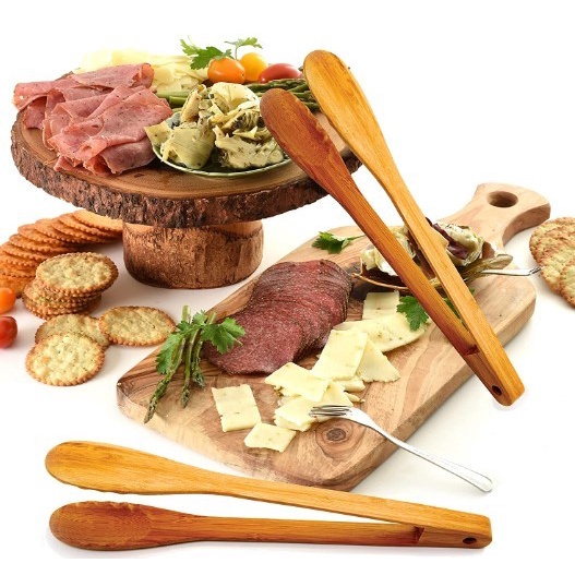 Jual penjepit capit makanan bambu kitchen wood thong capitan makanan ...