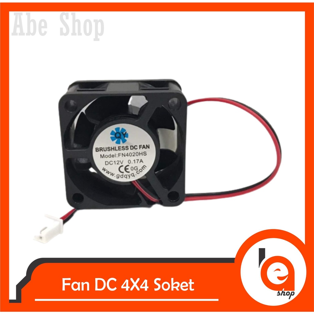 Jual Fan DC 12V 4CM 4x4 CM Pendingin Elektronik Kipas Angin Udara 4x4 4*4 cm 4cm Tipis Tebal ...