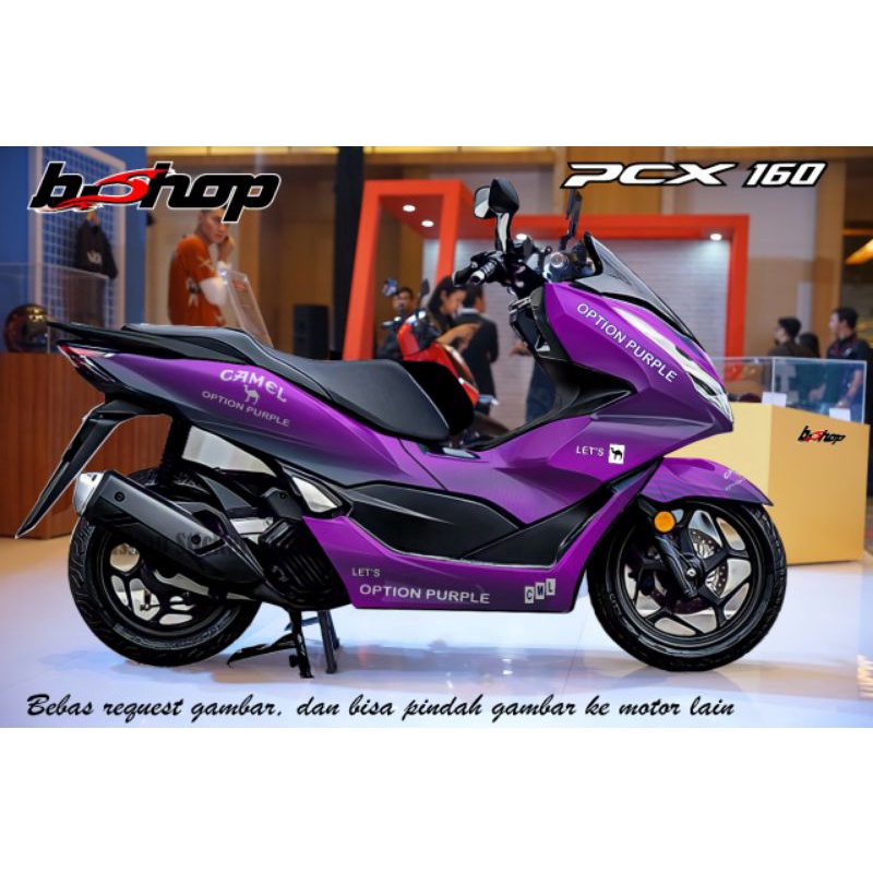 Jual STICKER DECAL PCX 160/150 FULL BODY CAMEL OPTION PURPLE INTENSE ...