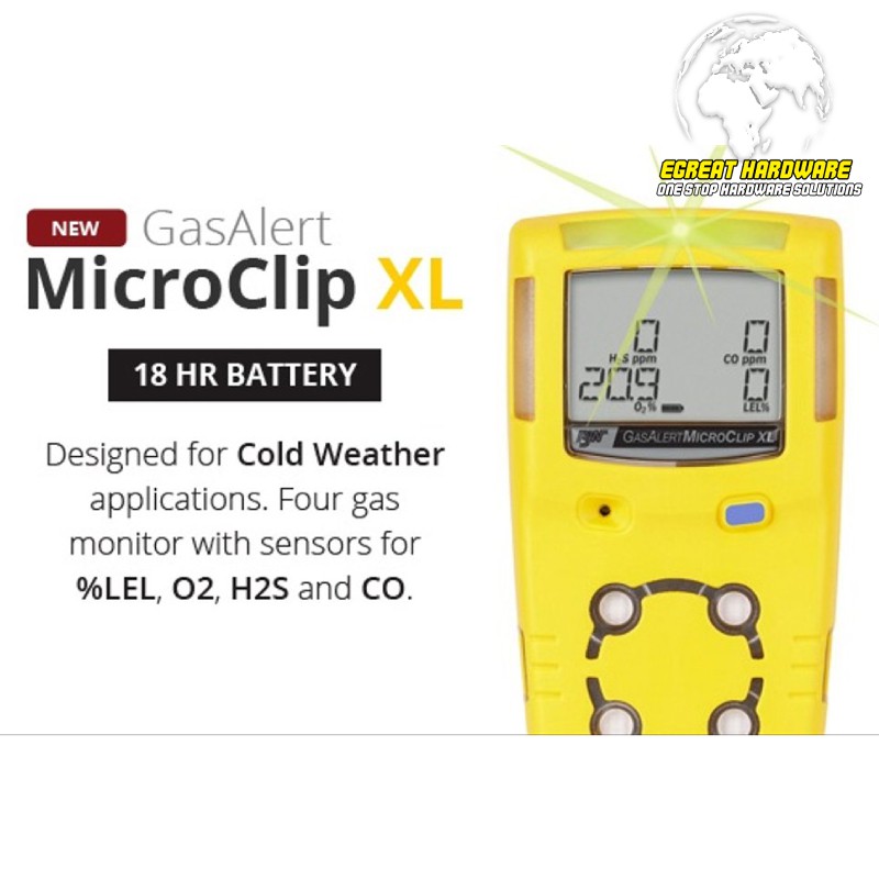 Jual MultiGas Detector BW-TECHNOLOGIES Microclip XL 4 Gas Sensor ...