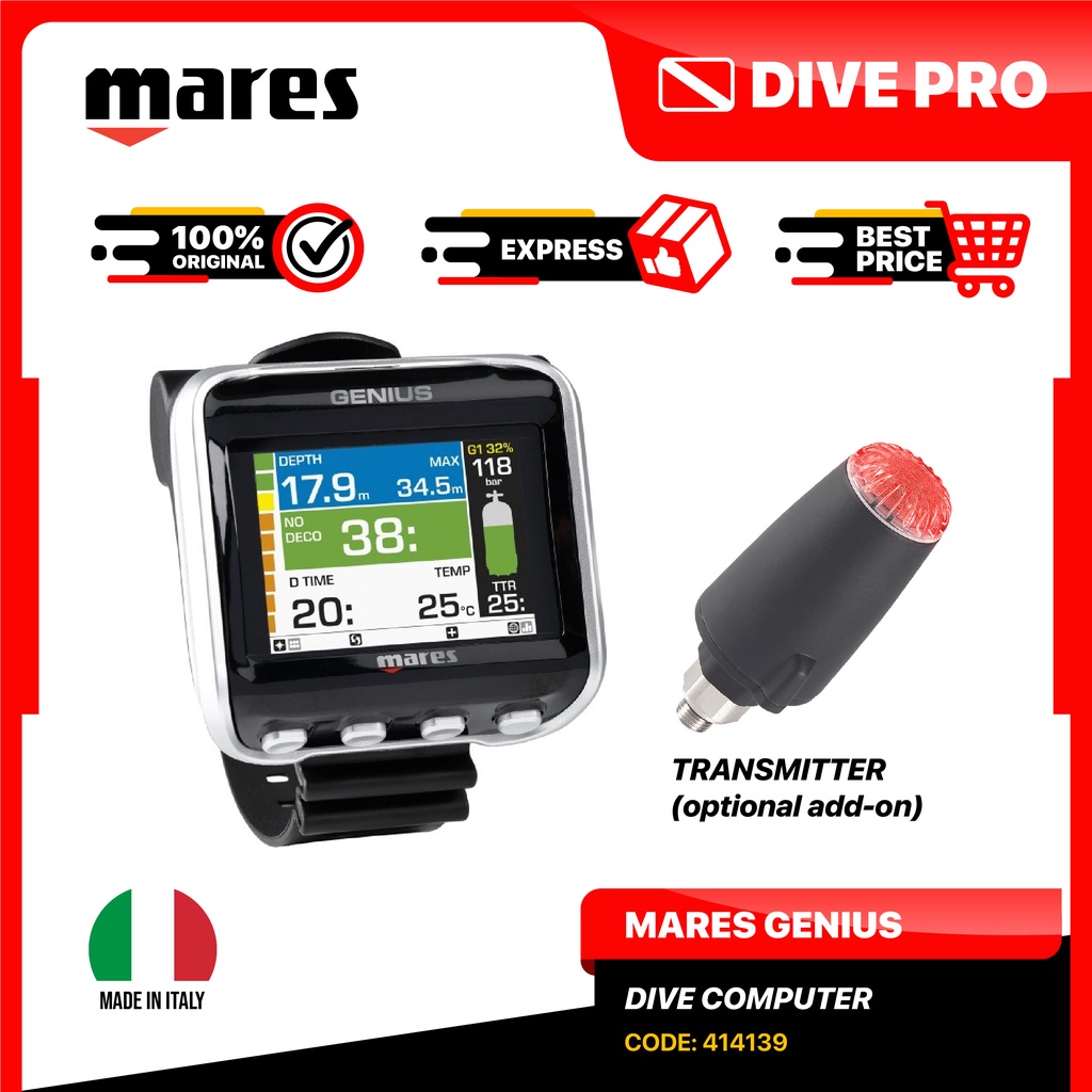 Jual DIVE COMPUTER MARES GENIUS 414139 | Shopee Indonesia