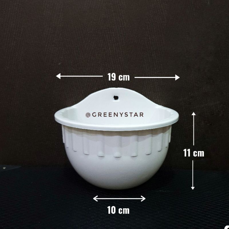 Jual pot dinding putih 19cm, pot dinding 20cm, pot dinding tebal, pot ...