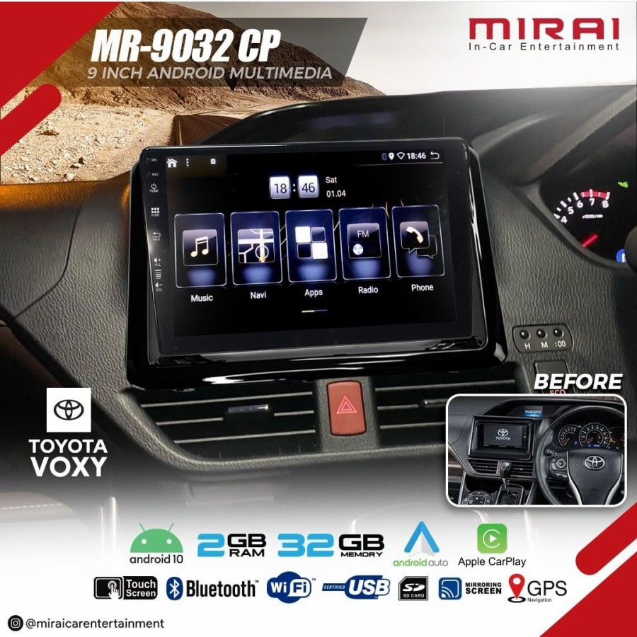 Jual Head Unit Android 9 inch Mirai 9032 CP Mobil Toyota Voxy By Asuka | Shopee Indonesia