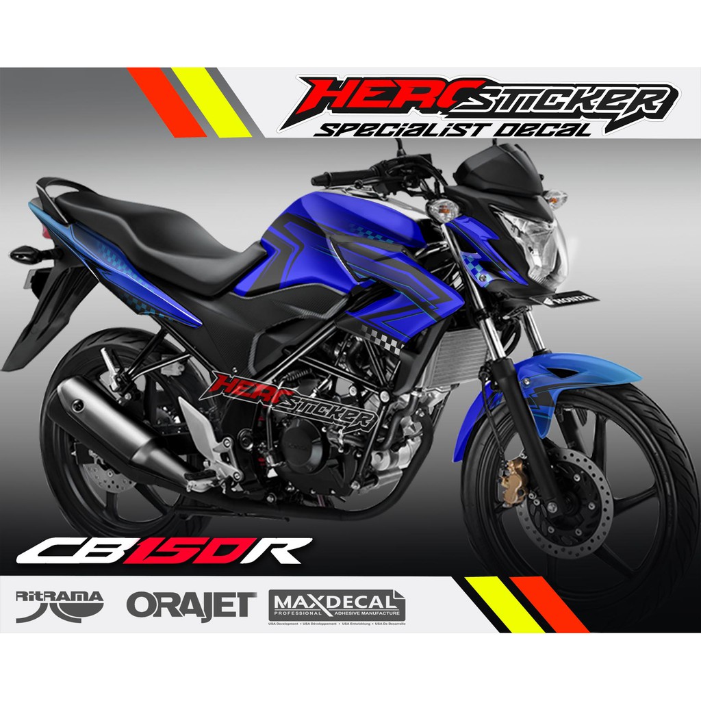 Jual DECAL CB 150R OLD LINE BLUE FULL BODY | Shopee Indonesia