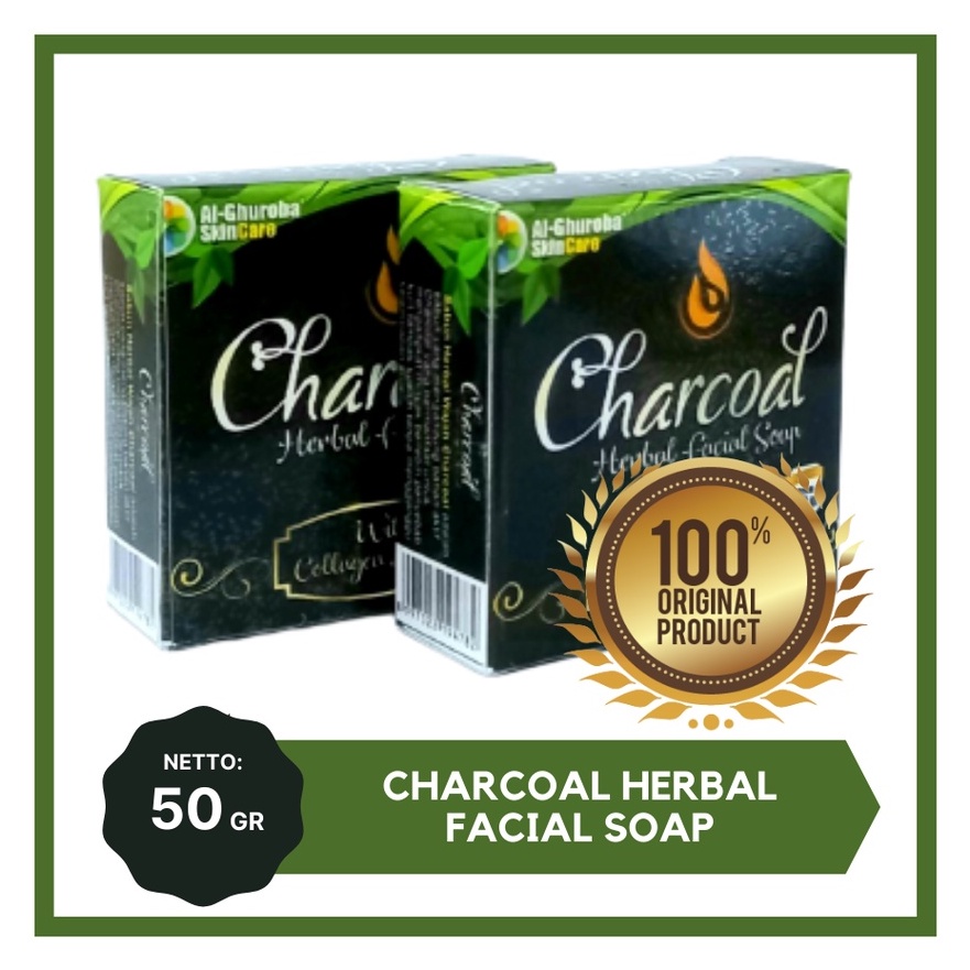 Jual Sabun Charcoal Al Ghuroba Sabun Wajah Herbal Charcoal Plus ...