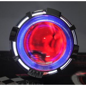 Jual Projie Motor Xenon Devil Red Double Angel Eyes Blue White Bagus ...