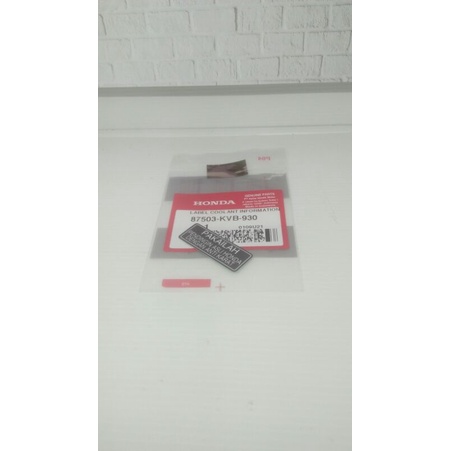 Jual sticker stiker logo label colant air pendingin original honda ...