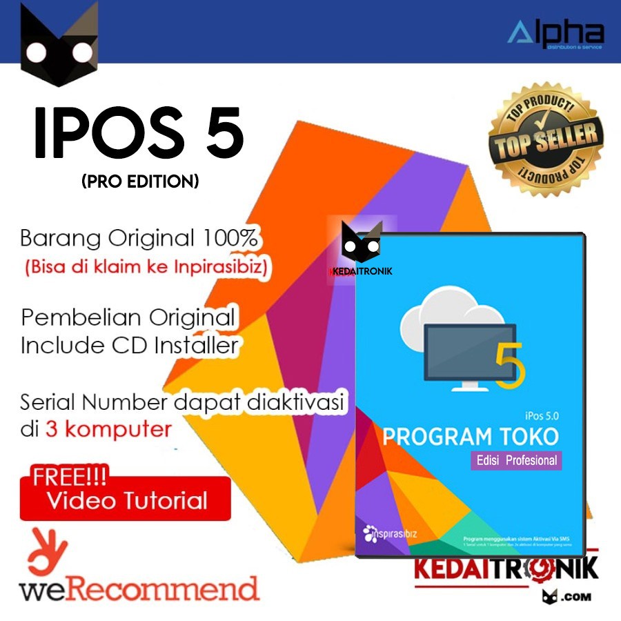 Jual NEW !! RESMI Program Akutansi Toko IPOS 5 Professional PRO FULL ...