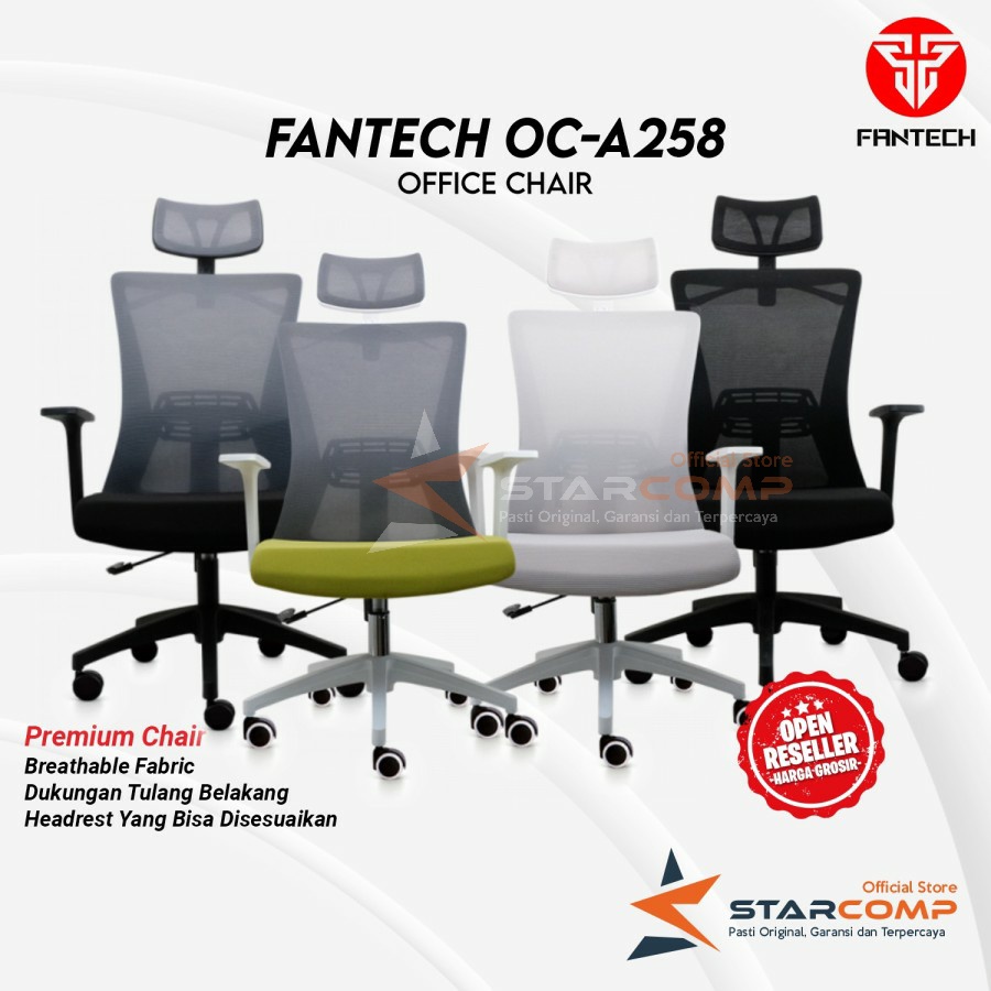 Jual Kursi Kerja Gaming Fantech OCA258 / OC-A258 Kursi Kantor Premium ...