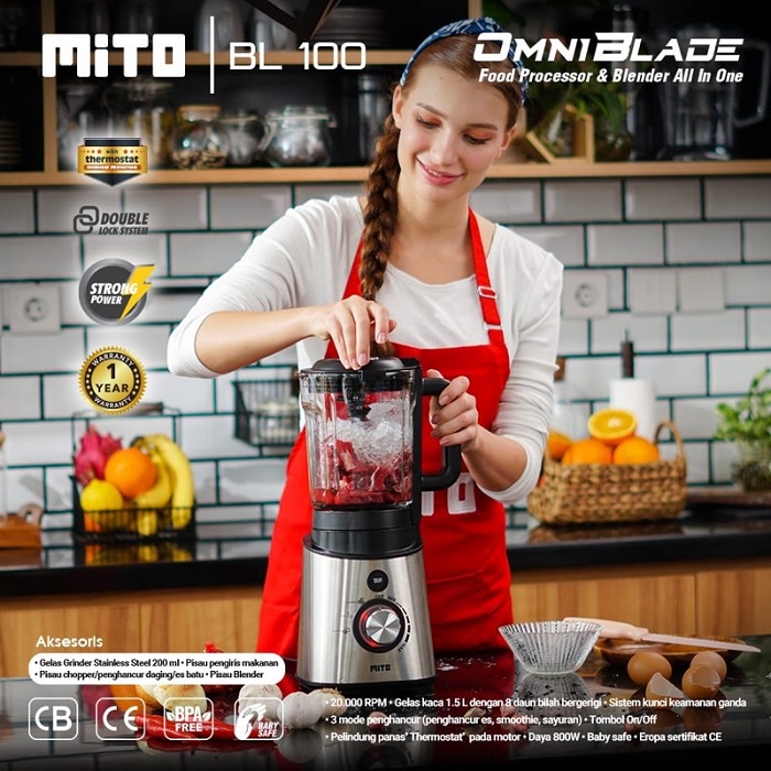 Jual MITO Food Processor BL100 / BL 100 OMNI BLADE | Shopee Indonesia