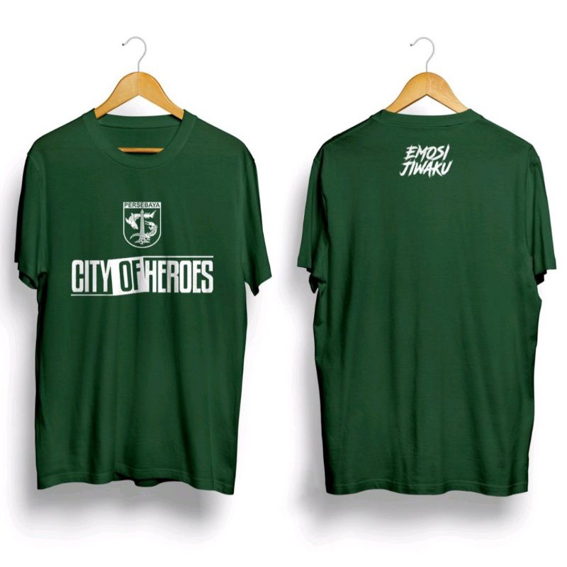 Jual Kaos PERSEBAYA CITY OF HEROES KITA PERSEBAYA SURABAYA BAJUL IJO ...