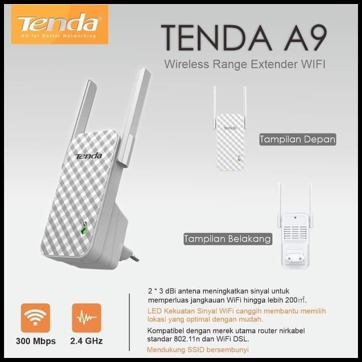 Jual Range Extender/ Repeater Tenda A9 A301 Penguat Signal Wifi ...