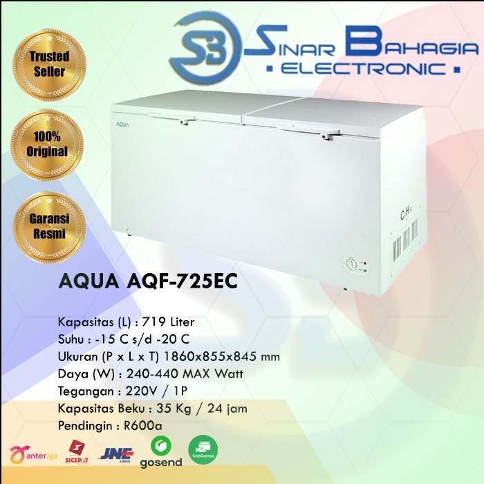Jual AQUA AQF-725EC CHEST FREEZER 700 LITER 2 PINTU (NEW) (KHUSUS ...