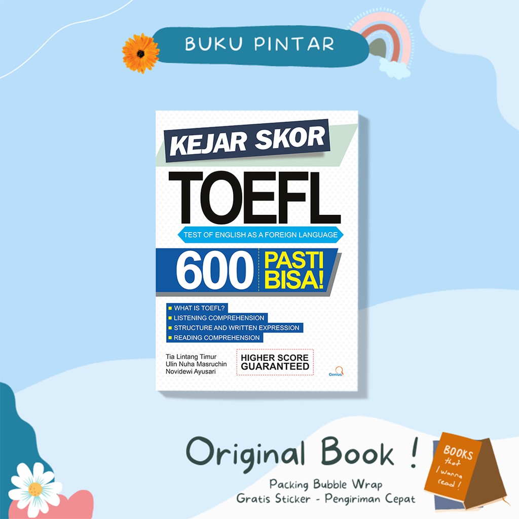 Jual PROMO 8.8 : BUKU Kejar Skor TOEFL 600 PASTI BISA ! | Shopee Indonesia