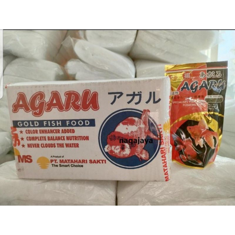 Jual Agaru Floating 1 Dus isi 25 pcs 100 gram pelet pakan ikan hias ...
