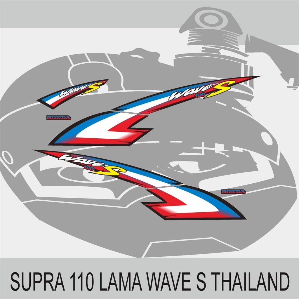 Jual STIKER STRIPING HONDA SUPRA 110 LAMA WAVE S THAILAND | Shopee ...
