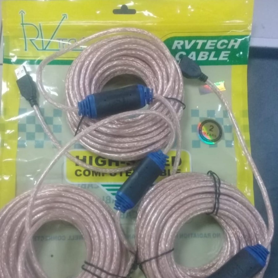 Jual Kabel Usb 2.0 Extension Rv-Tech 10m/20m/30m with IC | Shopee Indonesia