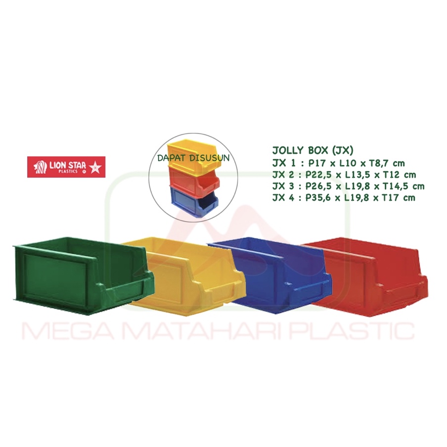 Jual (EKSPEDISI) Jolly Box 100 JX1 P17xL10xT9 Lion Star (Spare Part ...