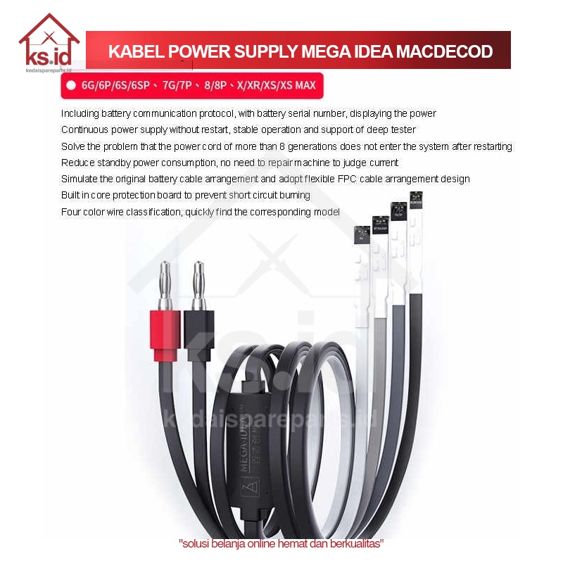 Jual KABEL POWER SUPPLAY MACDECOD CABLE / KABEL POWER SUPPLY IPHONE MEGA IDEA / Kabel Power ...