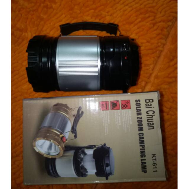 Jual Lampu emergency/solar zoom camping lamp/senter | Shopee Indonesia