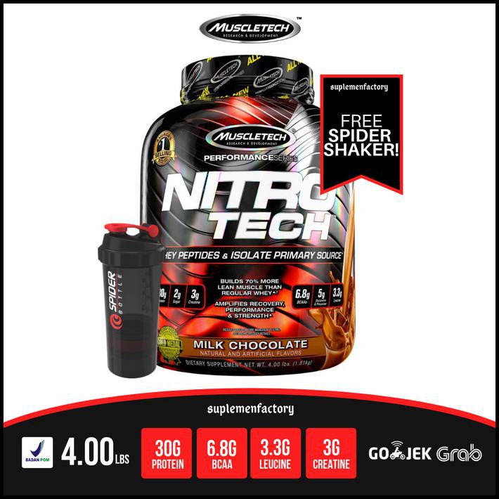 Jual NITROTECH 4 LBS MUSCLETECH 4LBS WHEY PROTEIN ISOLATE ORIGINAL ...