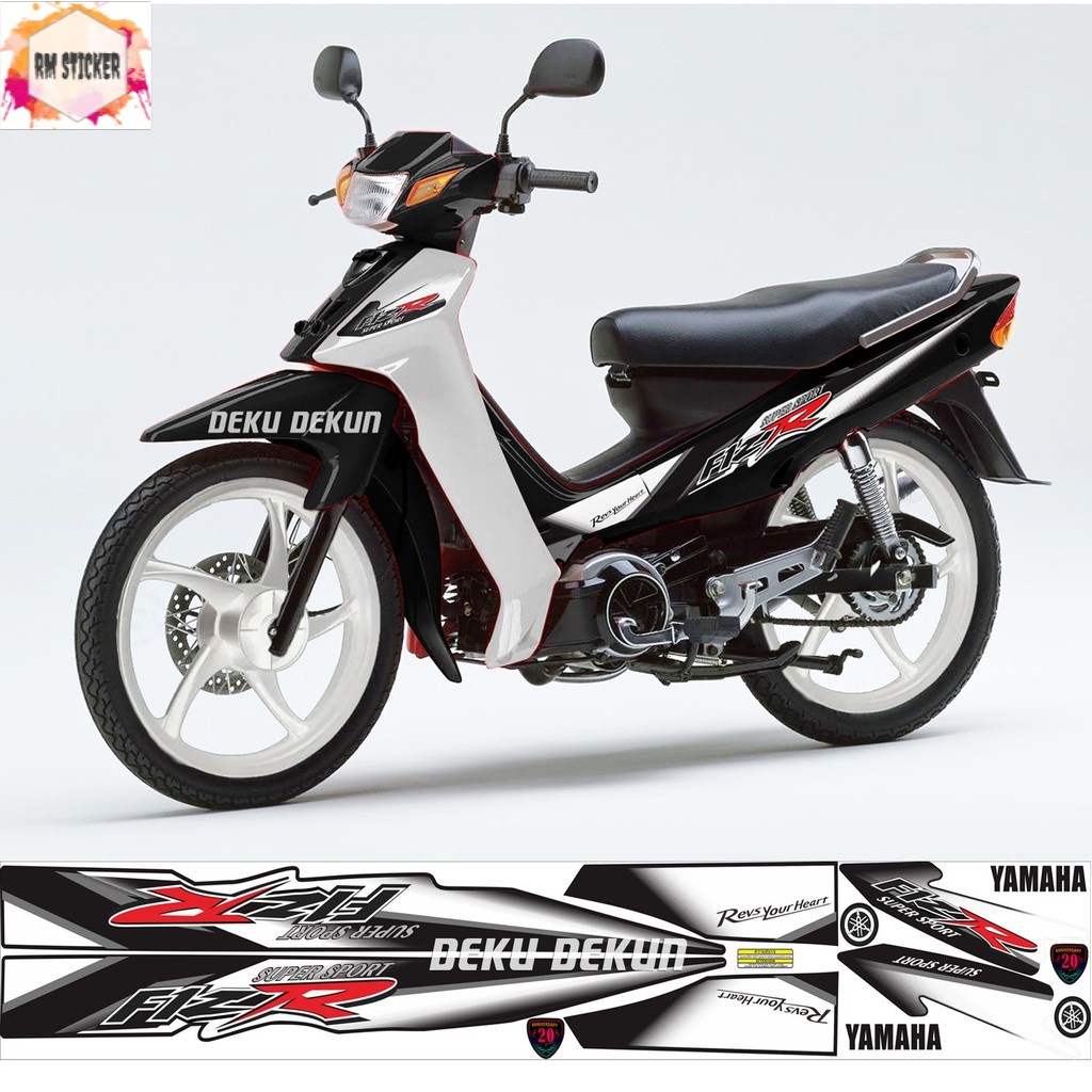 Jual Striping Stiker fizr f1zr f1z r variasi super sport hitam putih ...