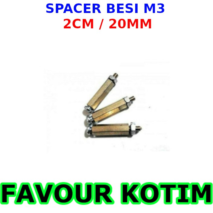 Jual SPACER 2 CM 2CM 20 MM 20MM BESI MALE FEMALE MUR BAUT M3 FVKOTIM ...