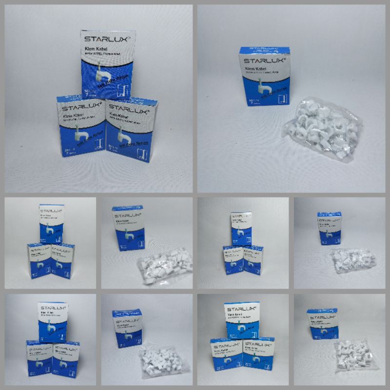 Jual Paku Beton Clam Cable Klem Kabel Ukuran 7 8 9 10 12 | Shopee Indonesia