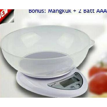 Jual Timbangan dapur mangkok digital kitchen scale bowl 5 kg kue mangkuk OK | Shopee Indonesia