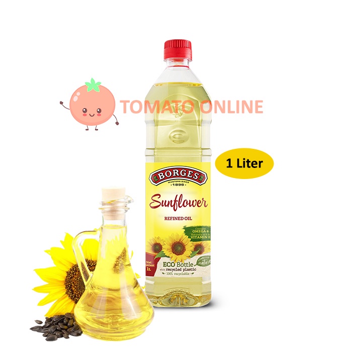 Jual Borges Sunflower Oil Minyak Bunga Matahari 1 liter 1 L 1liter 1L ...