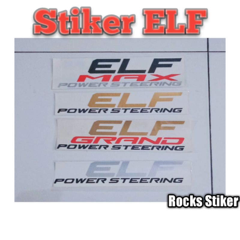 Jual Stiker Tulisan Isuzu ELF Power Steering / Stiker ELF MAX / Stiker ...