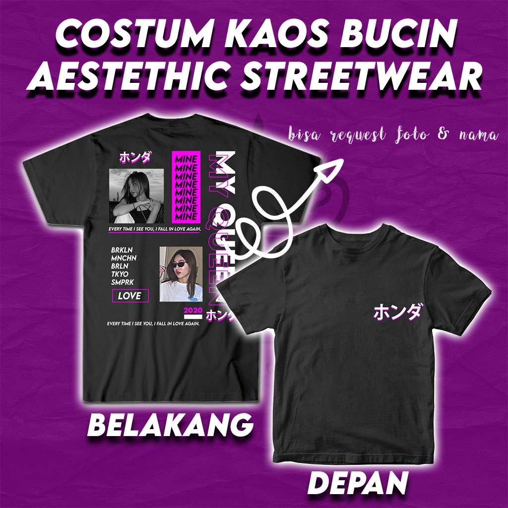 Jual Kaos Baju CUSTOM FOTO STREETWEAR BISA REQUES DESIGN PACAR KALIAN ...